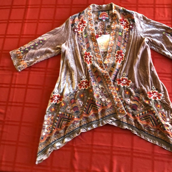 Johnny Was | Jackets & Coats | Johnny Was Embroidered Velvet Duster ...